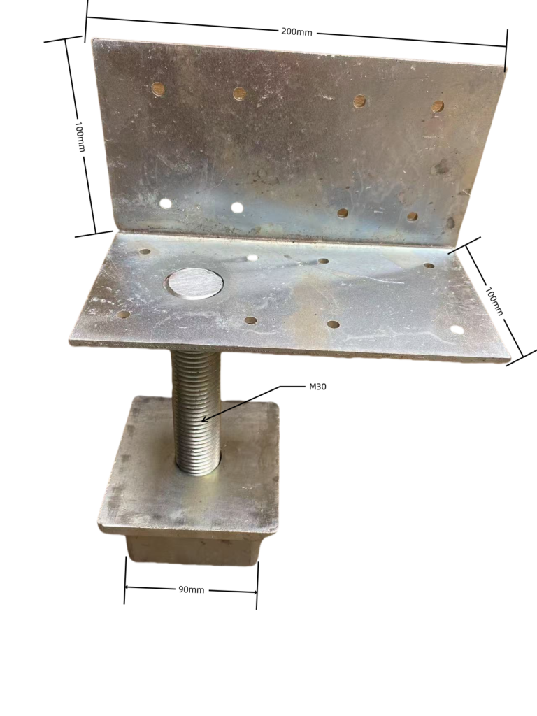 Post Top Adjustable Corner Angle Bracket - BR016 - DIY Steel Supply